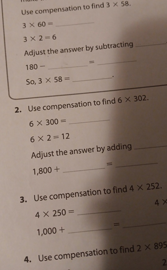 Solved How to solve Use compensation to find | Chegg.com