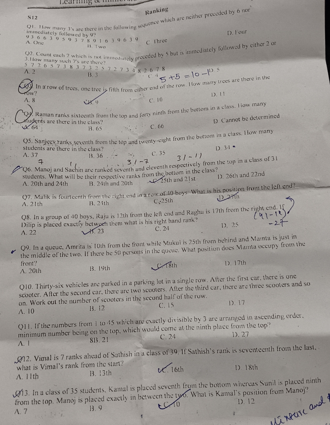 Solved Solve from question 1 ﻿to question 13 | Chegg.com