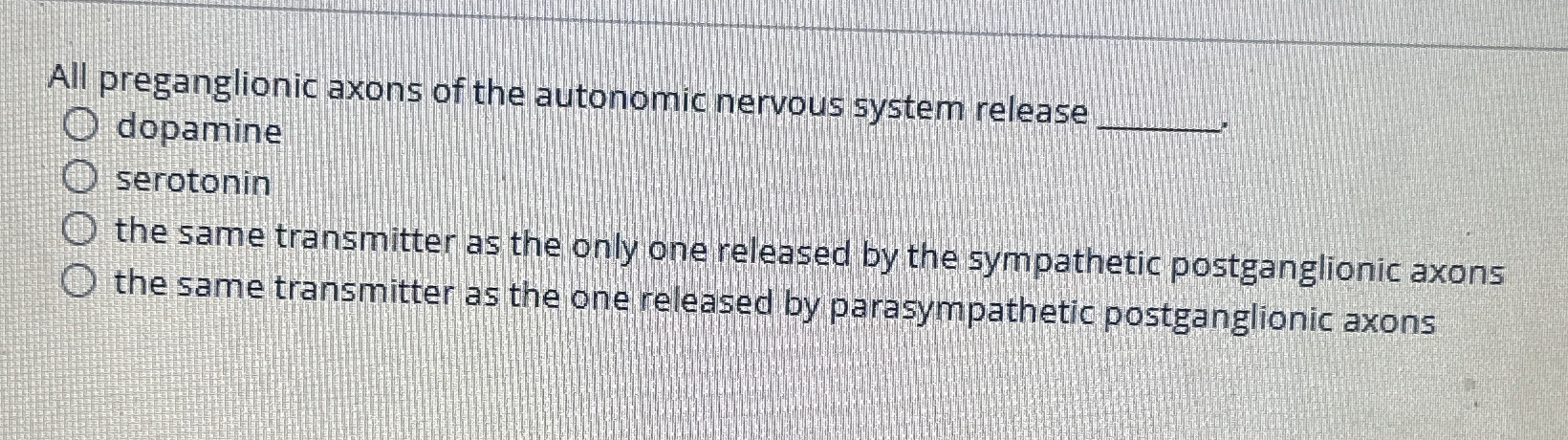 Solved All preganglionic axons of the autonomic nervous | Chegg.com