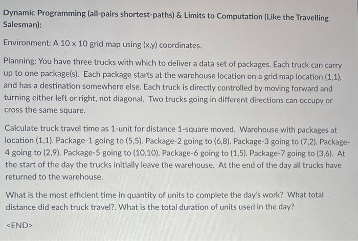 Solved Dynamic Programming (all-pairs shortest-paths) & | Chegg.com