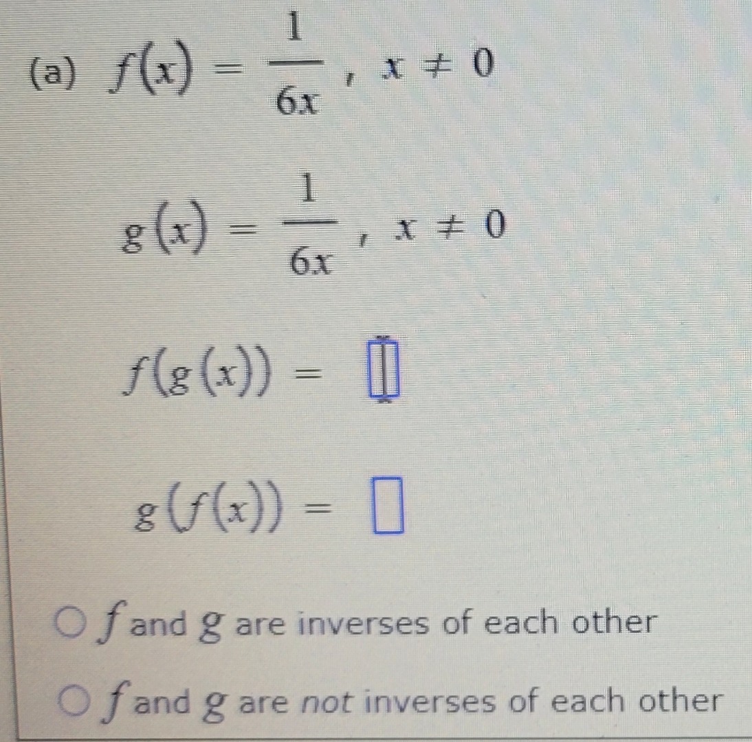 [solved] F X 1 6x X 0 G X 1 6x X 0 F G X G