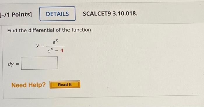 Solved Find the difersetol of the function, y=7+cos(θ) y= | Chegg.com