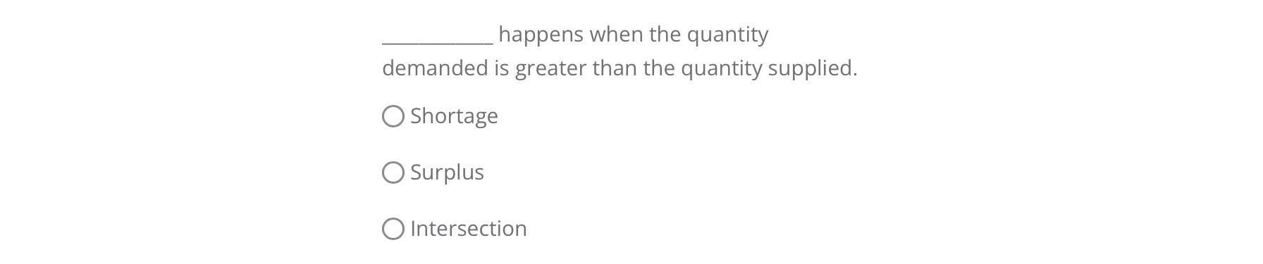 Solved happens when the quantity demanded is greater than | Chegg.com