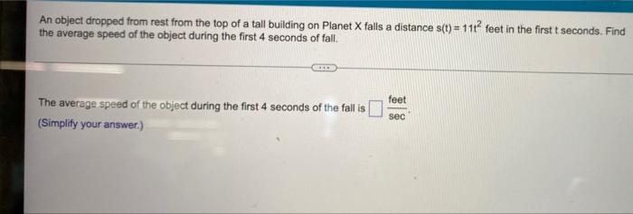 Solved An object dropped from rest from the top of a tall | Chegg.com