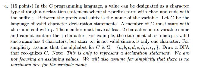 Solved 15 ﻿points In ﻿the C ﻿programming Language A Value 7467
