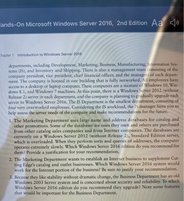 Hands-On Microsoft Windows Server 2016, 2nd Edition | Chegg.com