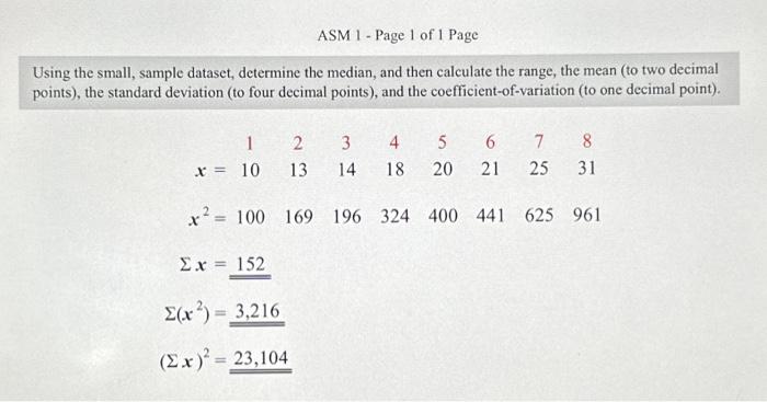 Solved Please help! ASM 1 - Page 1 of 1 Page Using the | Chegg.com