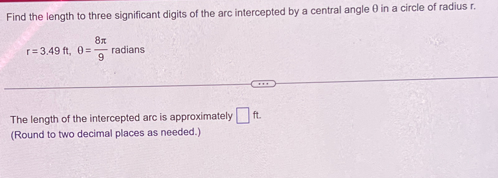 Solved Find the length to three significant digits of the | Chegg.com