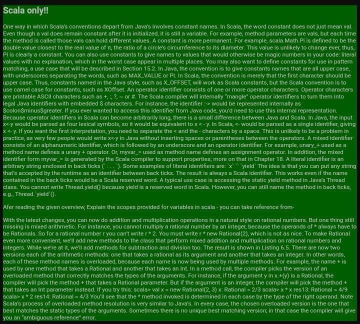 Solved Scala Only One Way In Which Scala S Conventions