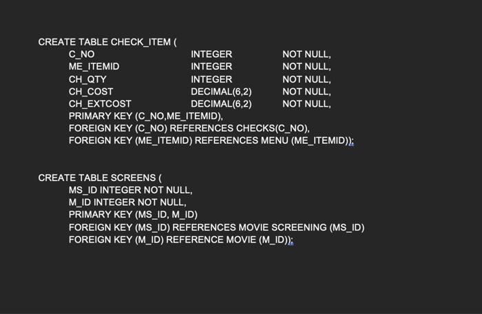 SQL homeworkstatement requirement:1. TRIGGER. add a | Chegg.com
