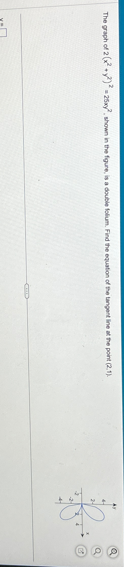 Solved The graph of 2(x2+y2)2=25xy2, ﻿shown in the figure, | Chegg.com