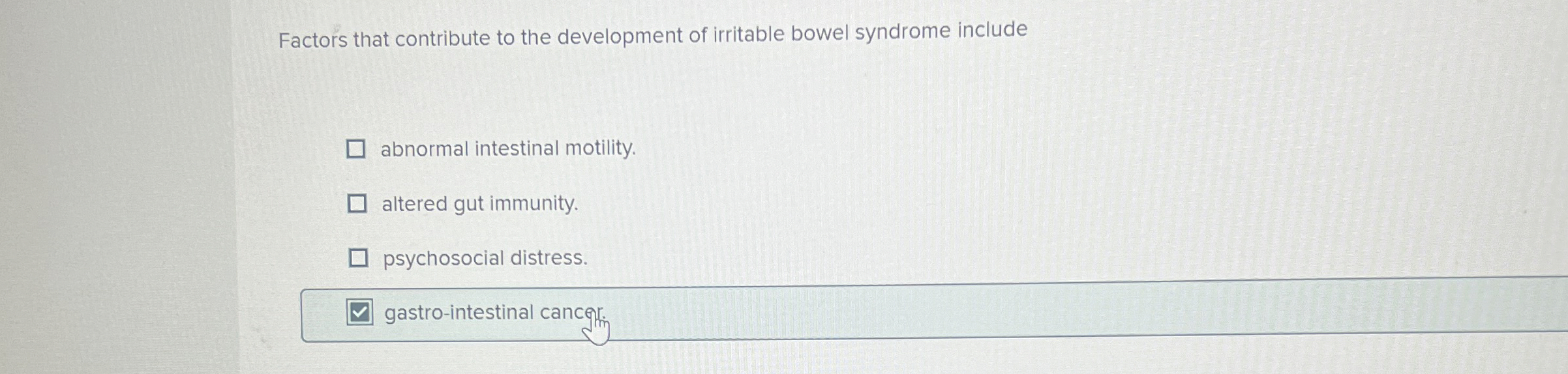 Solved Factors that contribute to the development of | Chegg.com