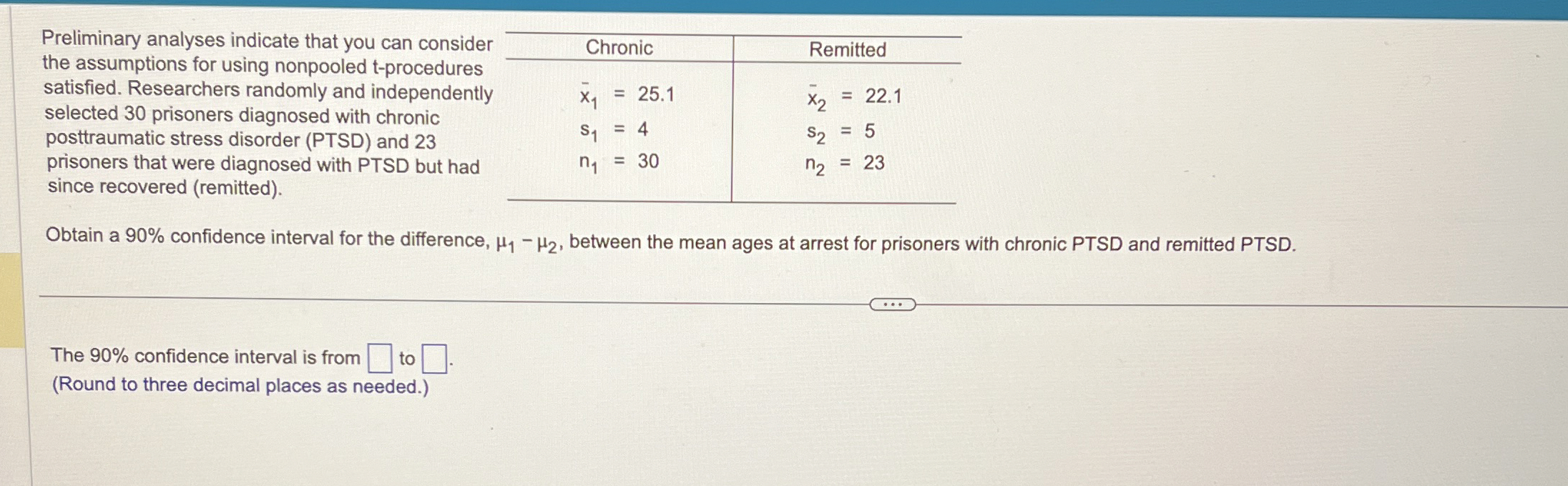 Solved Preliminary analyses indicate that you can consider | Chegg.com
