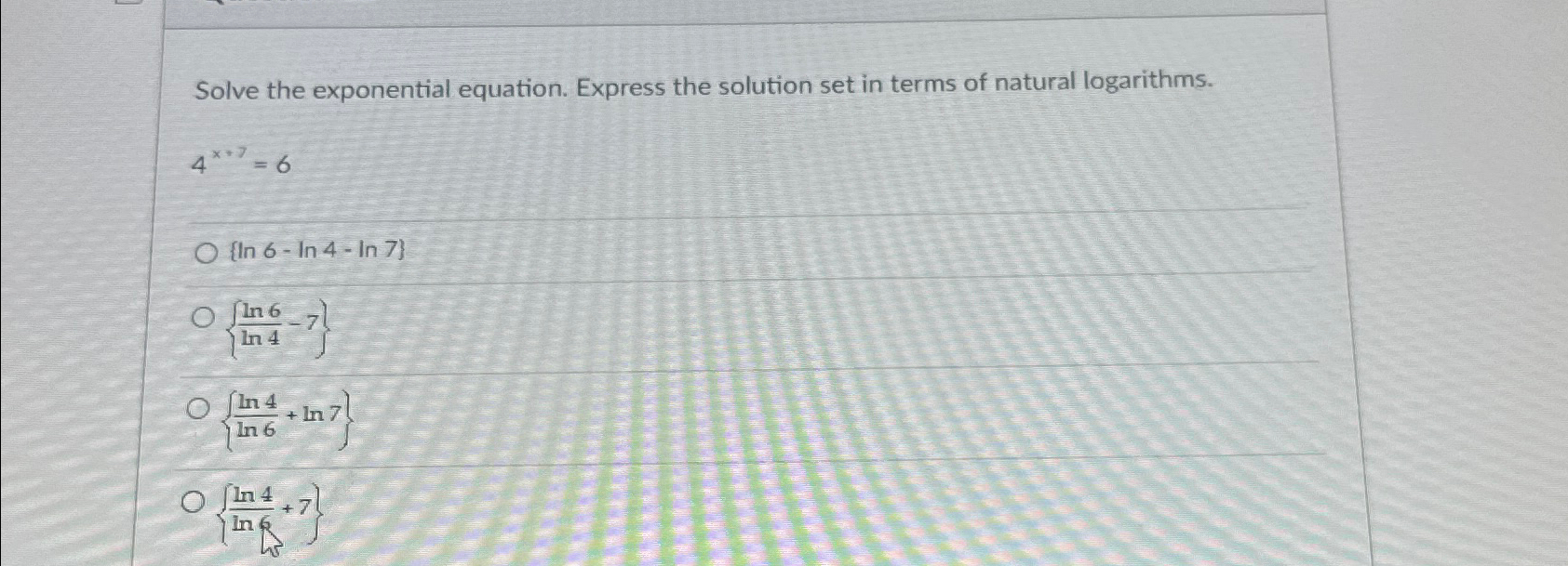 Solved Solve the exponential equation. Express the solution | Chegg.com