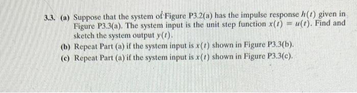 Solved 3.3. (a) Suppose that the system of Figure P3.2(a) | Chegg.com
