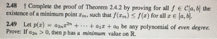 Solved 2.48 † Complete the proof of Theorem 2.4.2 by proving | Chegg.com