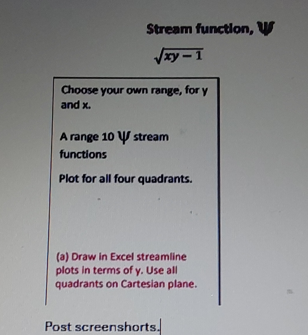 Solved Stream function,xy-12Choose your own range, for y | Chegg.com