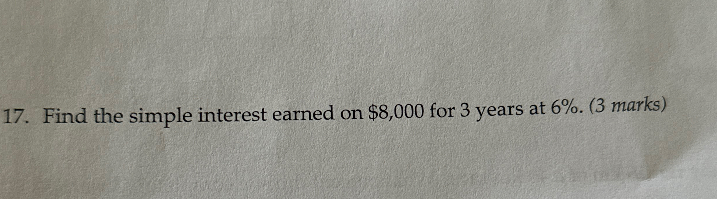 Solved Find the simple interest earned on $8,000 ﻿for 3 | Chegg.com