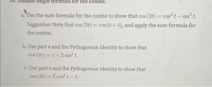 Solved Identities. In Exercises 45 through 53, use | Chegg.com