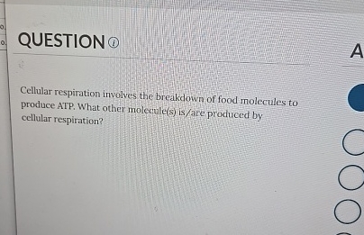 Solved QUESTION (i)Cellular respiration involves the | Chegg.com