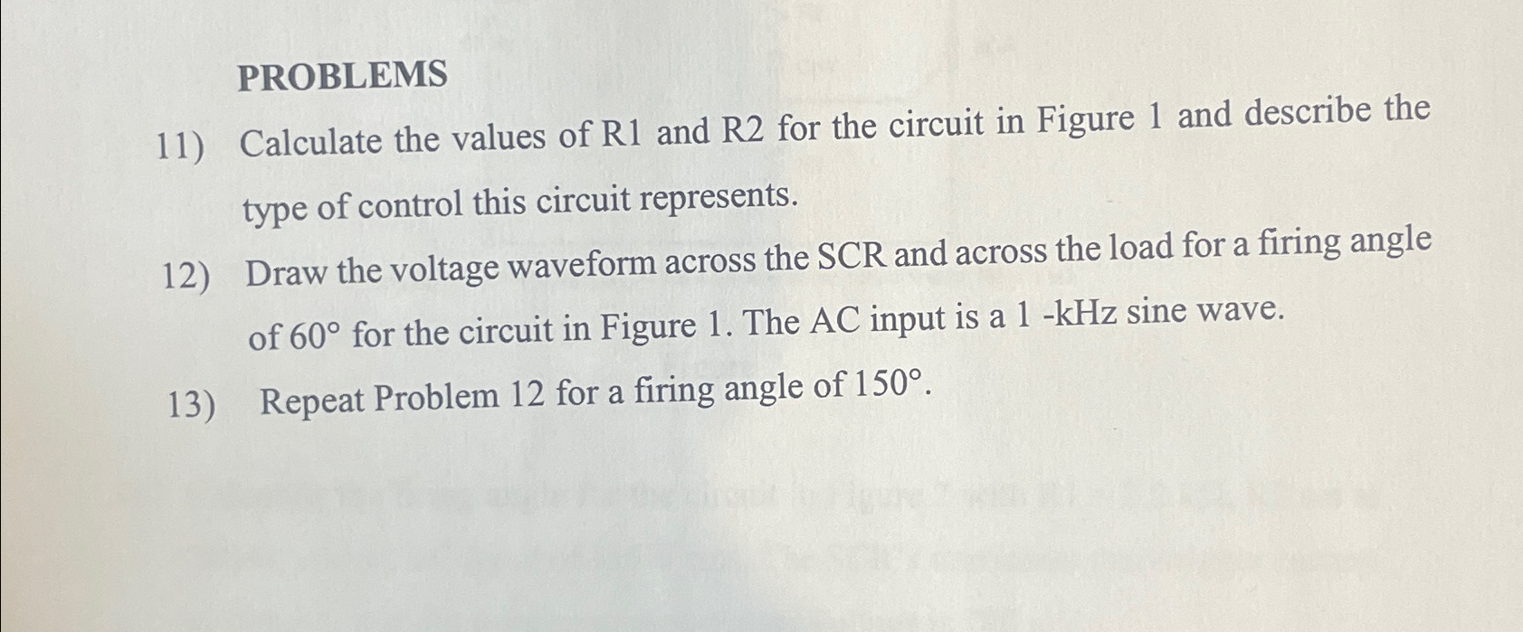 PROBLEMSCalculate the values of R1 ﻿and R2 ﻿for the | Chegg.com