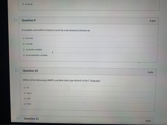 Solved Question 3 The concept to repeat code until a | Chegg.com