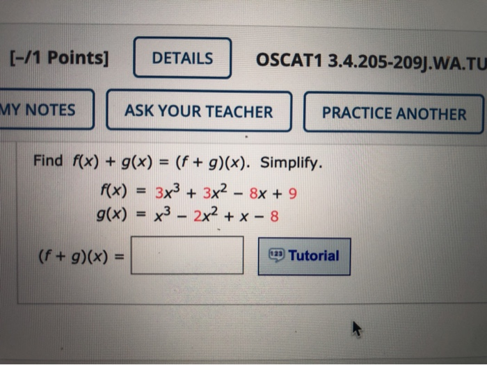 Solved [-/1 Points] DETAILS OSCAT1 3.4.205-209).WA.TU MY | Chegg.com