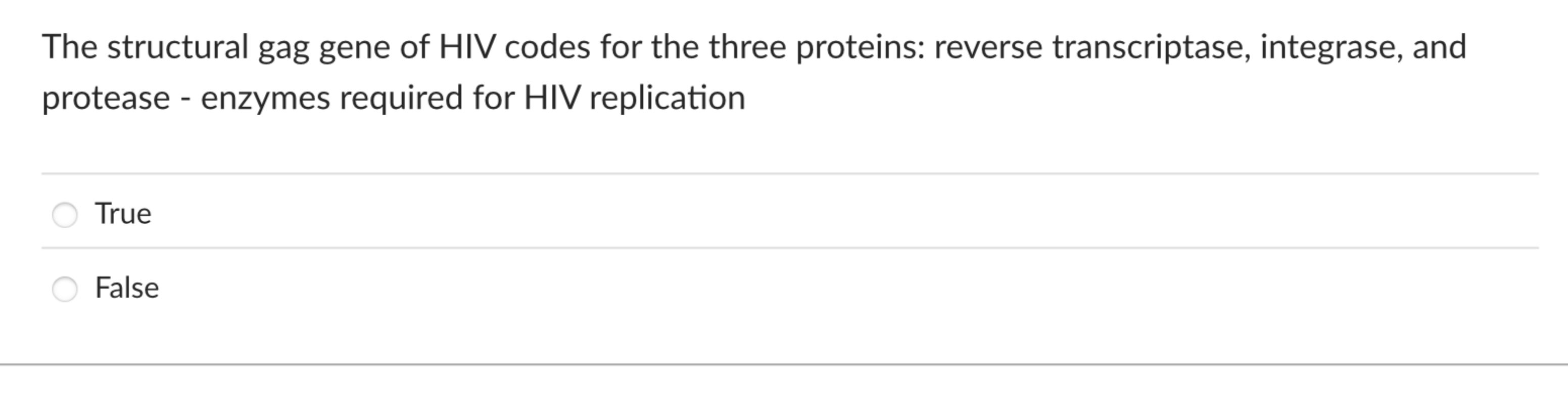 Solved The structural gag gene of HIV codes for the three | Chegg.com