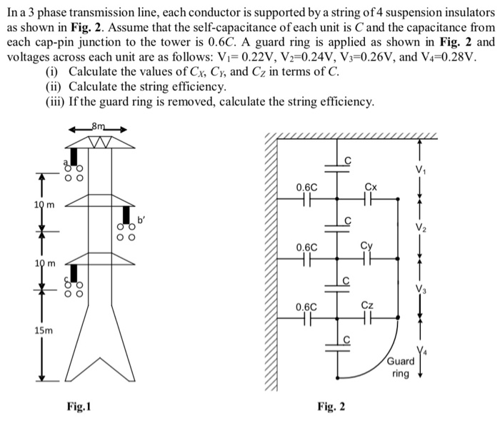 Solved In A 3 Phase Transmission Line Each Conductor Is