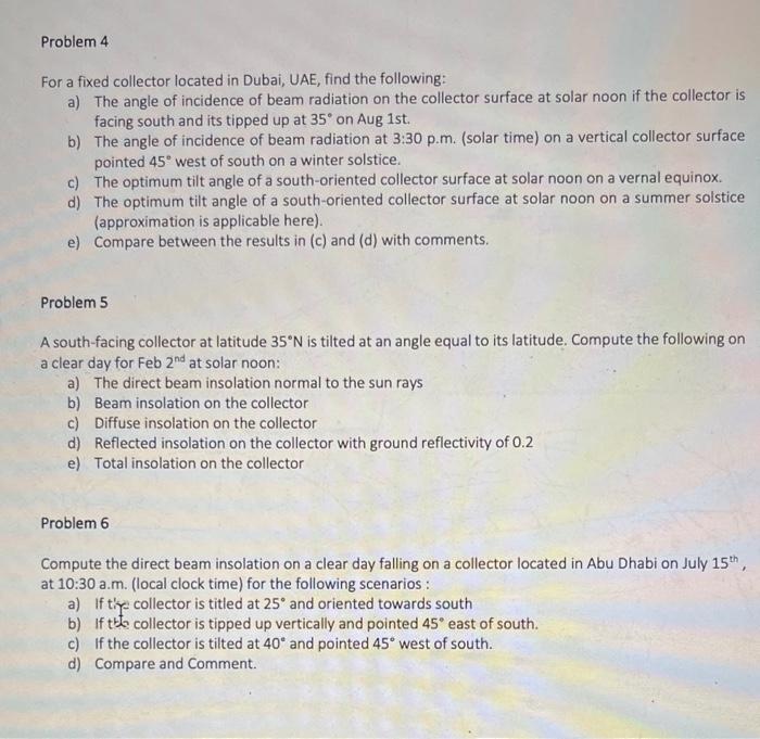 Solved On the summer solstice, at solar noon, calculate the | Chegg.com