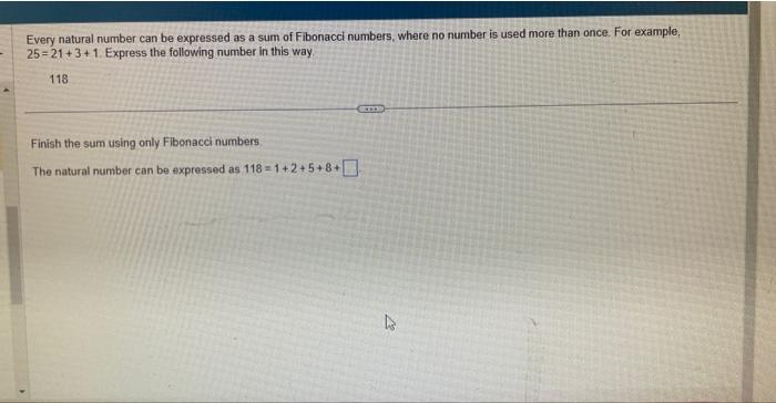 Solved Every natural number can be expressed as a sum of | Chegg.com