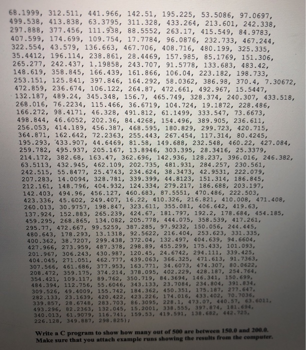Solved TT Write C code that does the following: 1. | Chegg.com