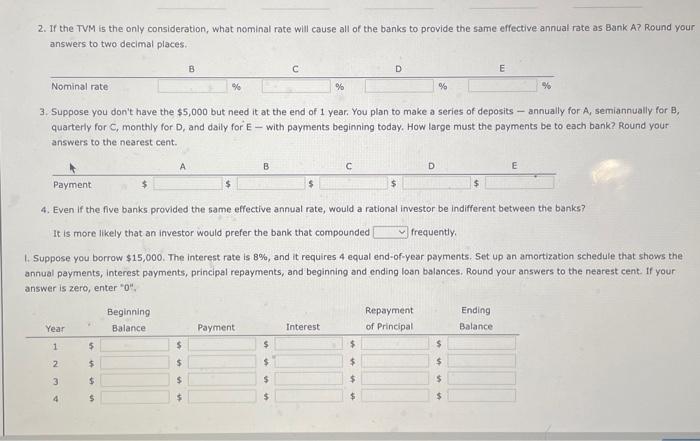 Solved Excel Activity Time Value Of Money The Data Has Been
