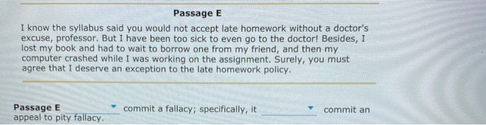 Solved Consider each of the following argumentative passages | Chegg.com