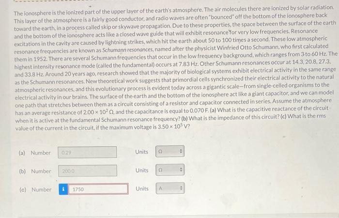 Solved The ionosphere is the ionized part of the upper layer | Chegg.com