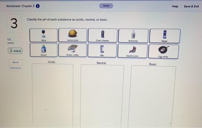 Solved Worksheet Chapter 2 Saved Help Save & Exit Classify | Chegg.com