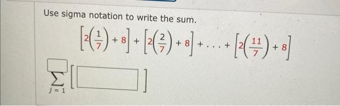 Solved Use sigma notation to write the sum. | Chegg.com