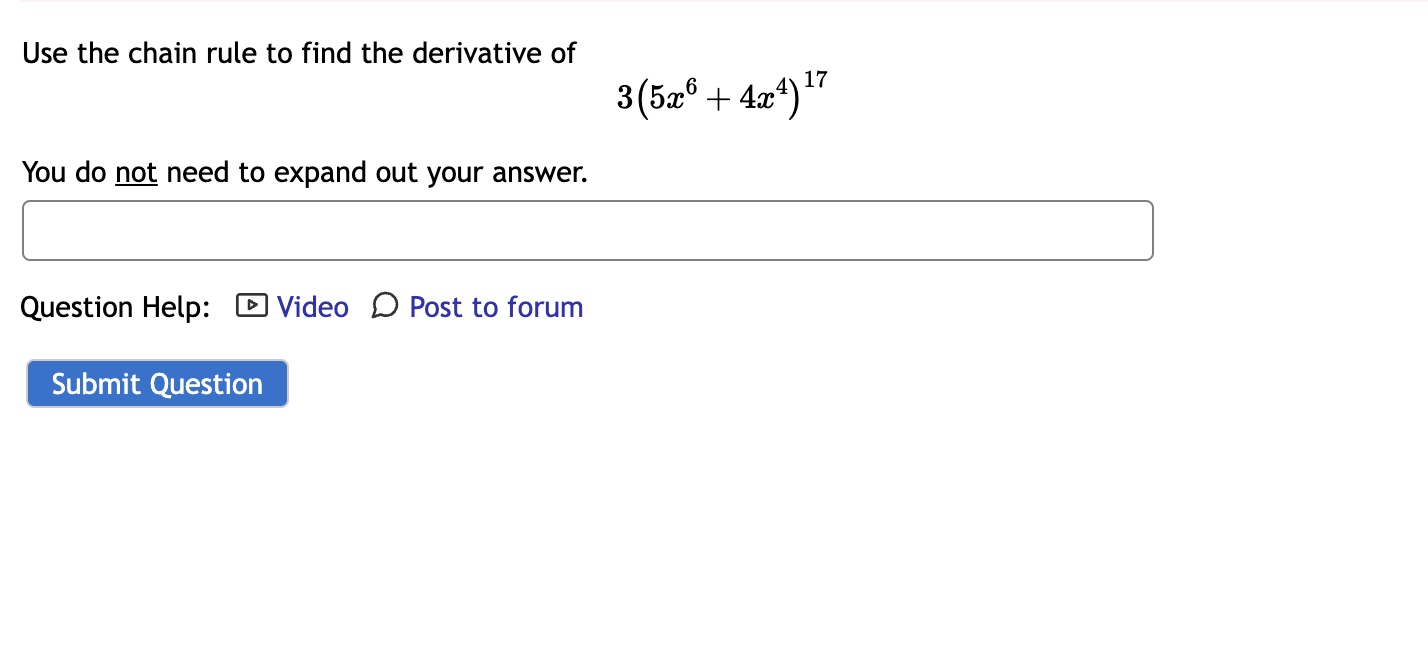 Solved Use the chain rule to find the derivative of | Chegg.com