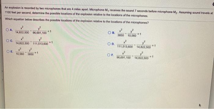 Solved An explosion is recorded by two microphones that are | Chegg.com