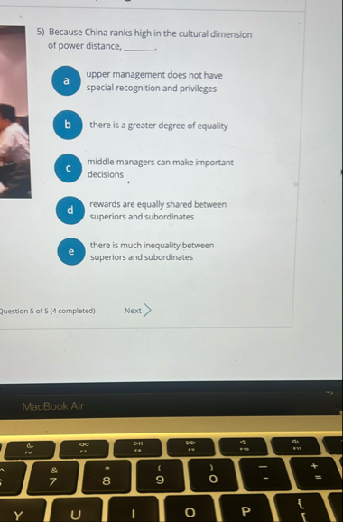 Solved Because China ranks high in the cultural dimension of | Chegg.com