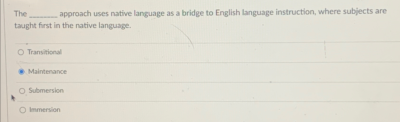 Solved The approach uses native language as a bridge to | Chegg.com