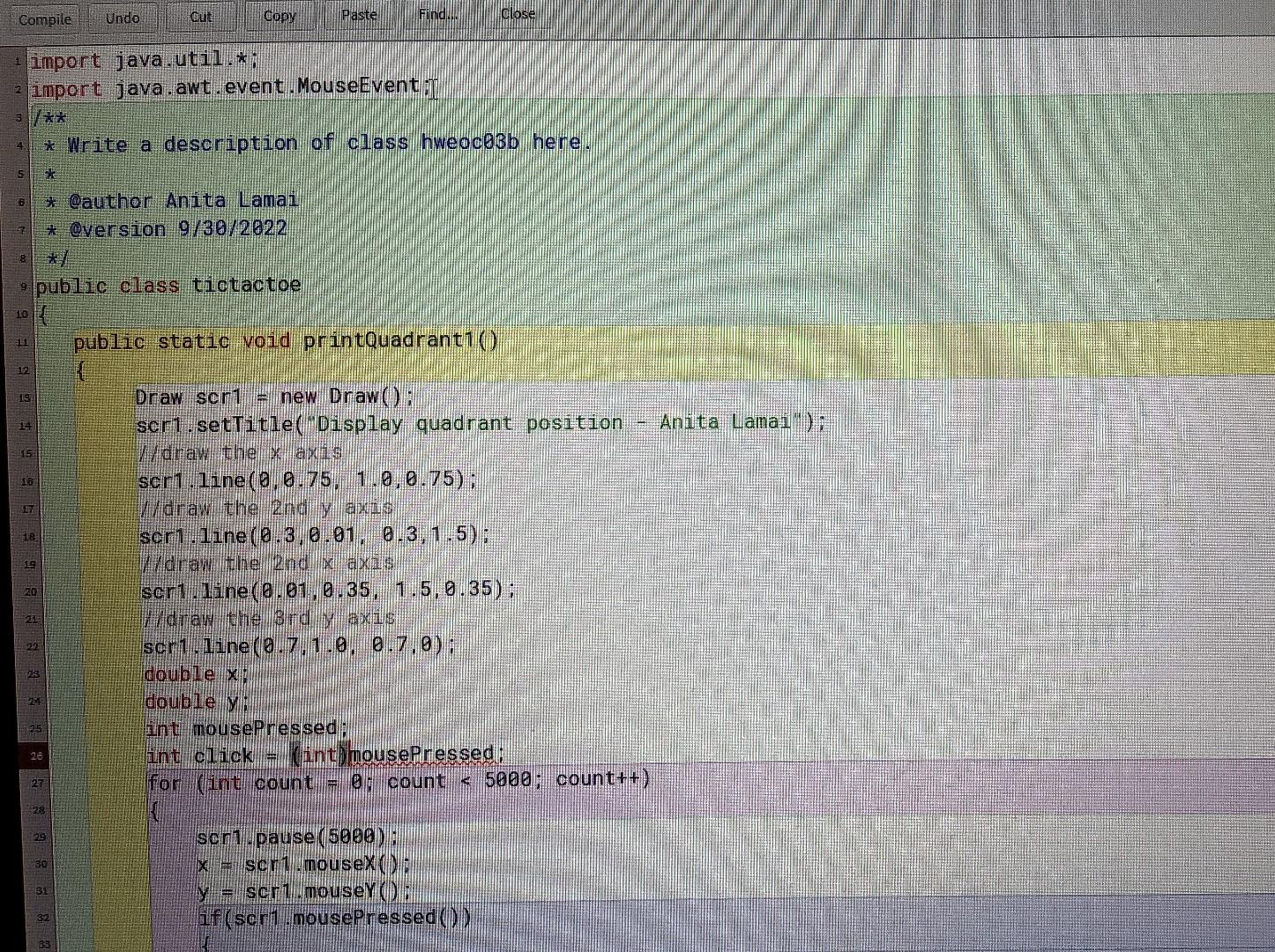 Solved Draw a tic-tac-toe board like shown below. When you | Chegg.com