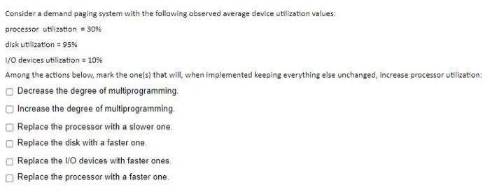 Solved Consider a demand paging system with the following | Chegg.com