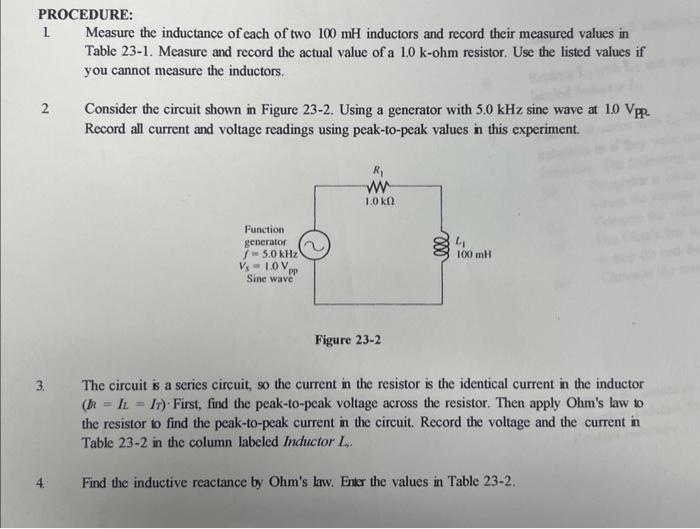 Solved PROCEDURE: 1. Measure the inductance of each of two | Chegg.com