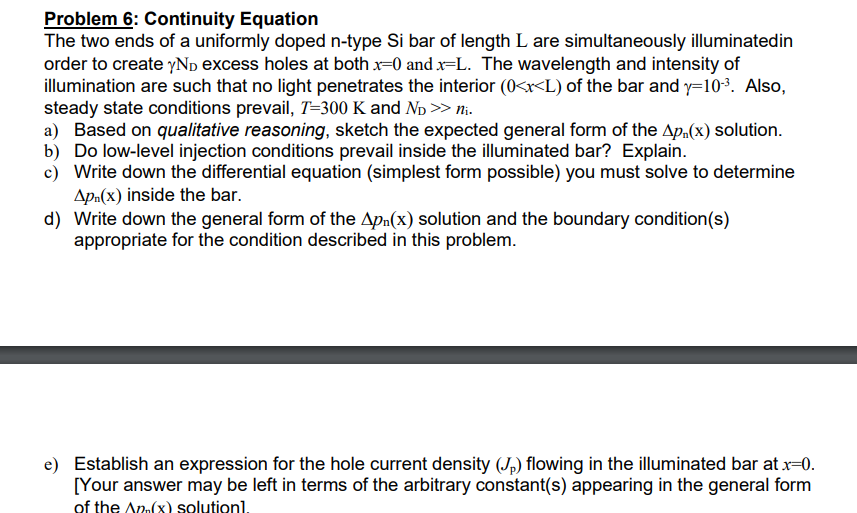 Solved Problem 6: Continuity EquationThe two ends of a | Chegg.com
