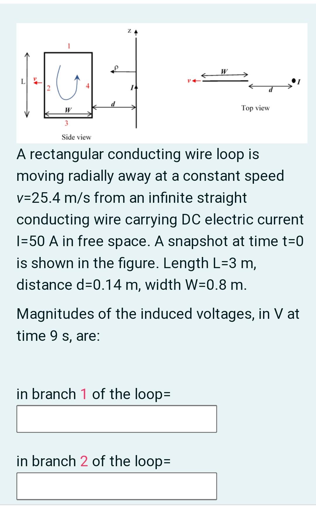 Solved ZA W L 2 4 14 Top view 3 Side view A rectangular | Chegg.com