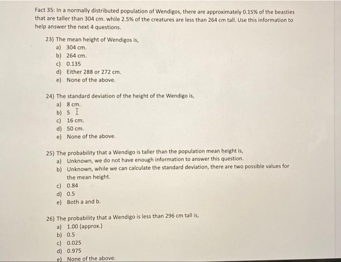 Solved Fact 35: In a normally distributed population of | Chegg.com