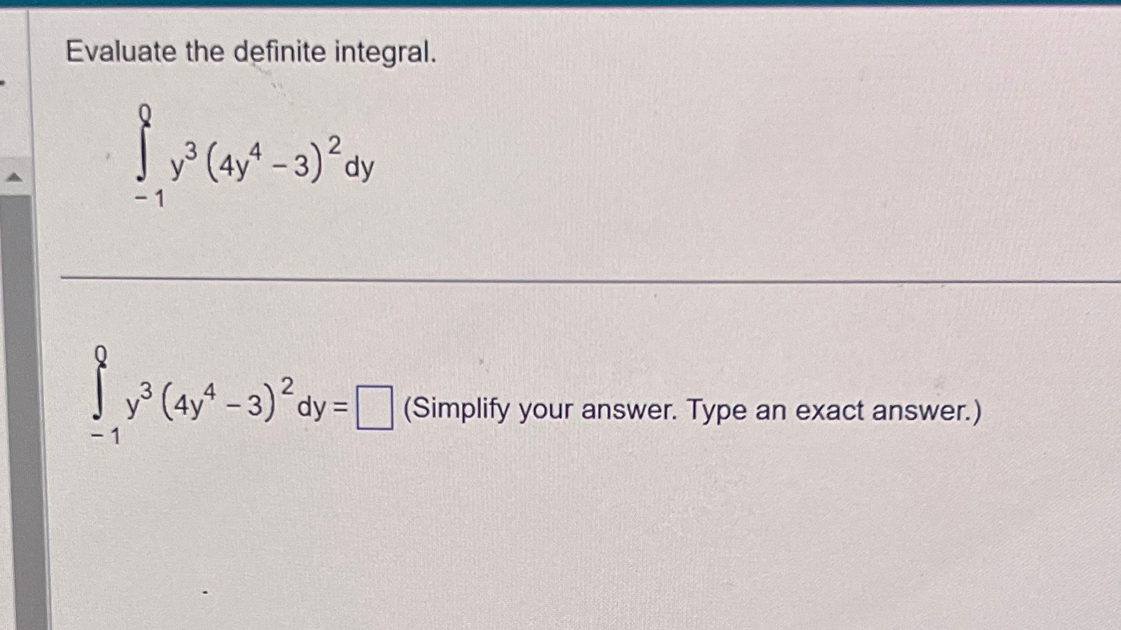 Solved Evaluate the definite | Chegg.com