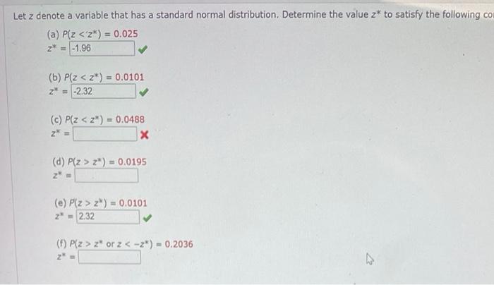 Solved Let z denote a variable that has a standard normal | Chegg.com