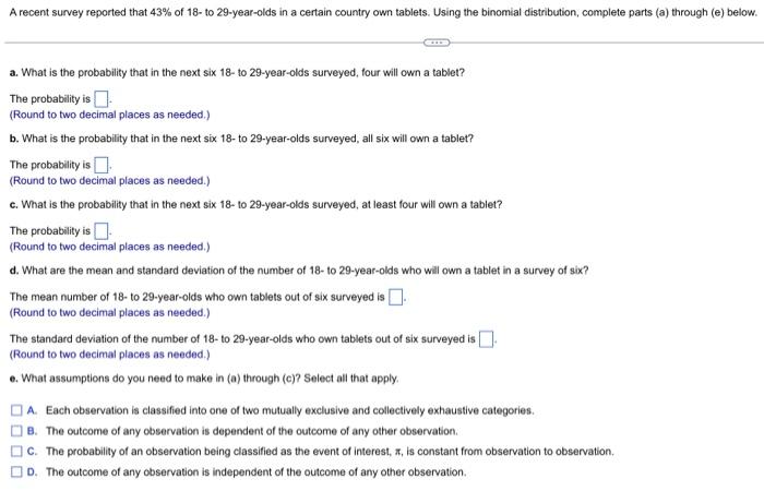Solved a. What is the probability that in the next six 18- | Chegg.com